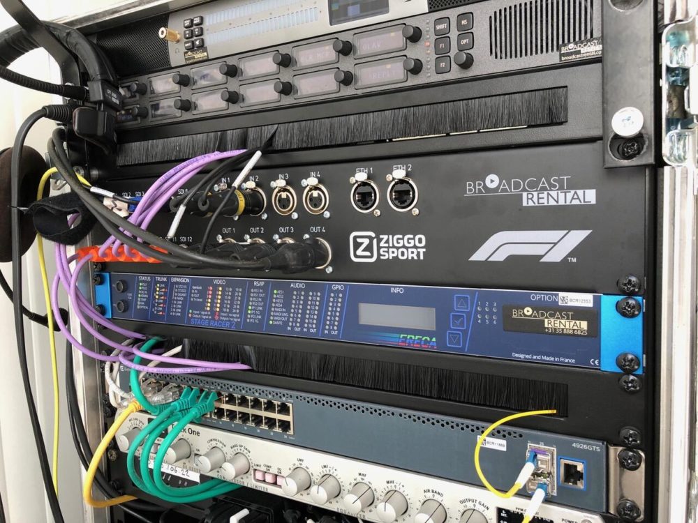 Broadcast Rental uses ERECA Stage Racer 2 at the heart of Formula-1 – Ereca
